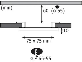 Paulmann 92387 - LED/4,5W IP44 Koupelnové podhledové svítidlo VARIFIT 230V