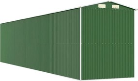 Zahradní kůlna zelená 192x938x223 cm pozinkovaná ocel 3147436
