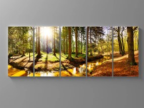 Liox Obraz řeka v lese Rozměr: 250 x 100 cm
