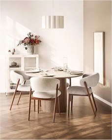 Béžové lněné závěsné svítidlo ø 45 cm Watton – House Nordic