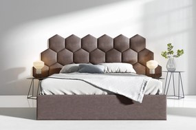 Eka Čalouněná postel Lucy 3 - 180x200 cm Barva látky Trinity: Krémově bíla (Trinity 2301), Úložný prostor: Bez úložného prostoru