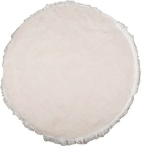 Bílý melírovaný kulatý koberec Ruggy - Ø 100 * 3 cm