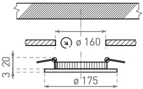 LED Podhledové svítidlo VEGA LED/12W/230V 2900/3900/5800K pr. 17,5 cm černá