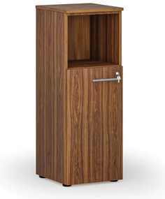Kombinovaná kancelářská skříň PRIMO WOOD, 400 x 420 x 1087 mm, ořech