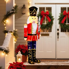Costway Svítící vánoční louskáček 157 cm se 100 LED