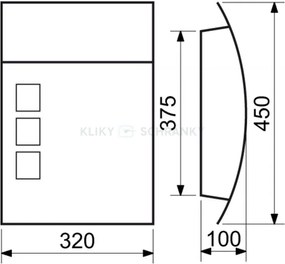 BK.931.G.AM poštovní schránka