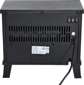 HOMCOM elektrický krb elektrická kamna stojící krb s efektem plamene 6001200W kov černý 34x17x31 cm pro příjemné večery |