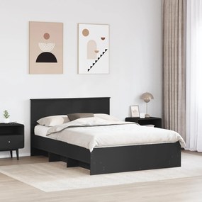 Rám postele s čelo Černá 140 x 200 cm Kompozitní dřevo 3408845