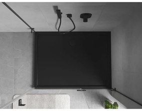 Mexen Flow, obdélníková sprchová vanička, slim, 85 x 110 cm, černá matná, 46R708511