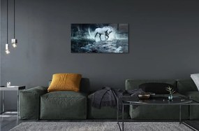 Obraz na skle Forest Unicorn moon 125x50 cm