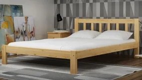 Eoshop Dřevěná postel Ofelia 140x200 + rošt ZDARMA - borovice