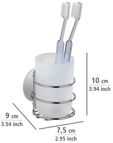 Šedá samodržící sada doplňků do koupelny z nerezové oceli Turbo-Loc – Wenko