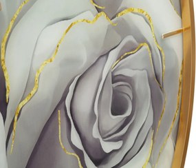 Nástěnné hodiny Glass Rose 80 cm vícebarevné/zlaté