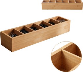 Bambusový organizér na stůl, 38 x 8 x 7 cm