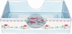 Stojan na ubrousky Simone white, modrá barva, porcelán