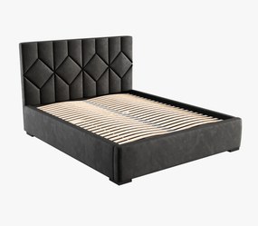 Čalouněná postel 160x200 cm Veggie 1 (šedá). 1036148