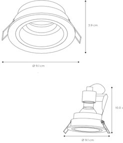 Lucide 22958/01/30 - Podhledové svítidlo EMBED 1xGU10/50W/230V