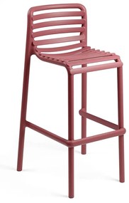 NARDI plastová barová židle DOGA Odstín: Marsala - Červená