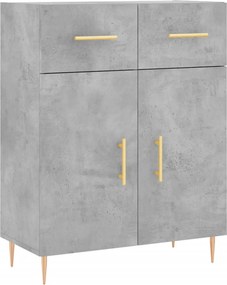 Skříň highboard betonově šedá 69,5x34x180 cm kompozitní dřevo 3198525