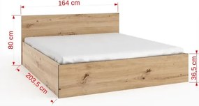 Dvoulůžková postel s roštem POLA 13