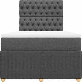 Box spring postel s matrací tmavě šedá 120x190 cm textil 3292003