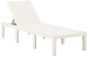 Zahradní lehátko plast bílé 315826