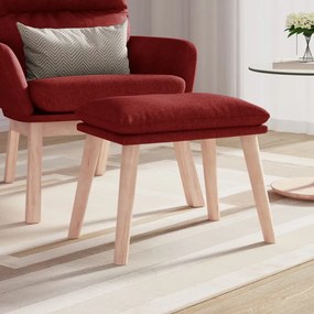 Podnožka vínová 45 x 29,5 x 35 cm textil 341432