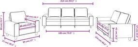 vidaXL 3dílná sedací souprava textil [3201866] Barva: Tmavě šedá