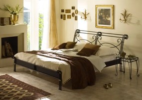 Nábytek ATIKA s.r.o. Kovová postel BELLA Povrchová úprava: černá, Rozměr: 80 x 200 cm