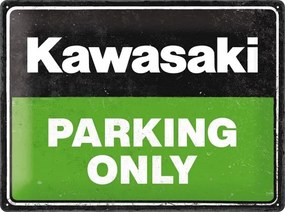 Postershop Plechová cedule: Kawasaki Parking Only - 40x30 cm