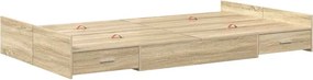Rám postele s úložným prostorem s čelo Sonoma dub 120 x 190 cm 3335327