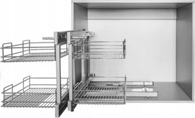 Cargo Magic Posuvný roh 900 chrom L/p