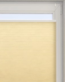 Plisé roleta na míru Honeycomb barva žlutá látka poloprůhledná