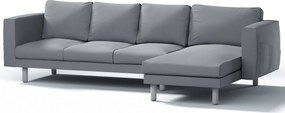 Potah na pohovku IKEA Norsborg 4-místná se šezlongem barva šedá