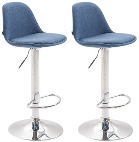 Bhm germany Barové židle Kiel (SET 2 ks), textil, modrá