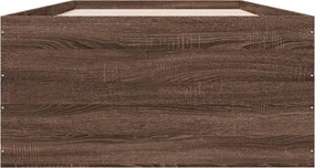 Rám postele hnědý dub 100 x 200 cm kompozitní dřevo 3280964