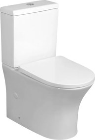 Bruckner Bruckner, DARIO RIMLESS WC kombi mísa s nádržkou, spodní/zadní odpad, bílá, 201.437.4