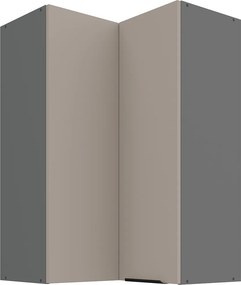 ARIA ta | horní kuchyňská skříňka 60x60 GN-90 2F (90°) rohová s policemi | VYSOKÁ | 60x60 cm | antracit/béžová