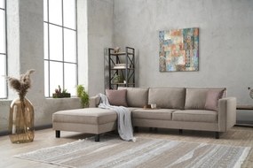 Hanah Home Pohovka KALE krémová levý roh 825BLC2717