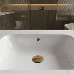 Rea Aresa Belt, nástěnné umyvadlo 700x500x150 mm, bílá-imitace kamene, REA-U9971
