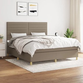 Box spring postel s matrací taupe 180x200 cm textil 3142437