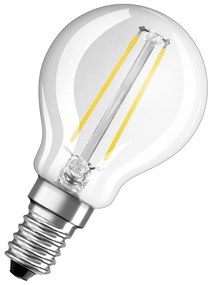 Průhledná LED mini žárovka E14 1,5 W CLASSIC P, teplá bílá