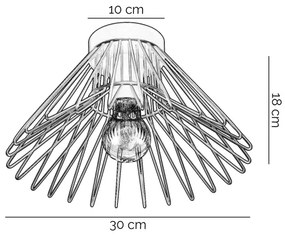 ONLI - Stropní svítidlo DUCCIO 1xE27/22W/230V pr. 30 cm černá
