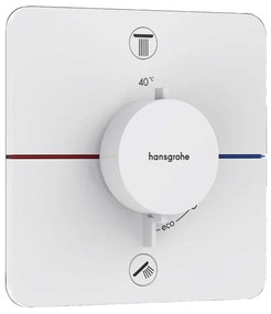 Hansgrohe ShowerSelect Comfort - Termostatická baterie pod omítku, pro 2 spotřebiče, matná bílá 15583700