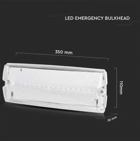 LED Nouzové svítidlo EMERGENCY EXIT LED/3W/230V 6400K IP65