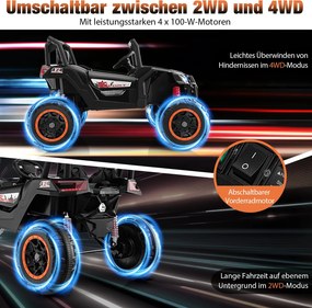 Costway 24 V Dětské elektrické auto s dálkovým ovládáním 2-Seater Elektrické