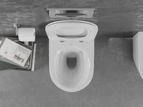 Mexen Lena WC mísa Rimless se zpomalovacím prkénkem slim, duroplast, bílý lesk - 30220400