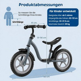 Costway Dětské balanční kolo s vícenásobně nastavitelným sedlem