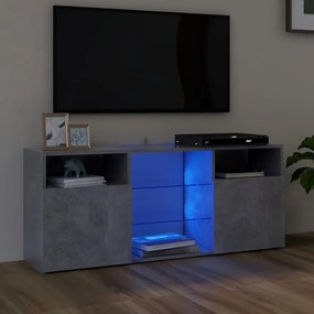 TV skříňka s LED osvětlením betonově šedá 120 x 30 x 50 cm - Default Title