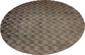 Obsession, Kusový koberec Diamond Cut 800 Grey kruh, 200x200 (průměr) kruh, šedá, ložnice